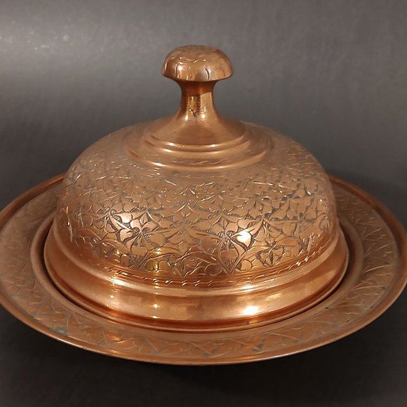 Accents | Brass Dome Food Cover W Serving Tray Morocco North Africa ...